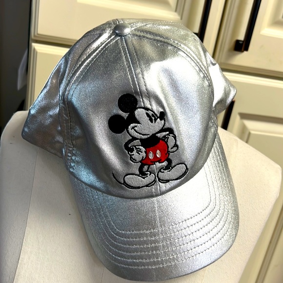 Disney | Accessories | 391 Disney Mickey Silver Cap Hat | Poshmark